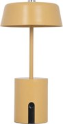 Okrově žlutá kovová LED stolní lampa (výška 22,5 cm) Elemental LED – Leitmotiv