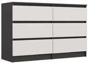Komoda MALWA M6 120 - antracit + bílá