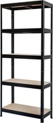 System Bezšroubový policový regál Futur 200 - 1800 mm x 1200 mm x 450 mm, černá
