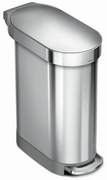 Úzký pedálový odpadkový koš simplehuman slim – 45 l, kartáčovaná nerez ocel, fpp