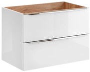 Comad Koupelnová skříňka pod umyvadlo Capri White 80 bílá/dub zlatý craft