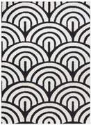 Dywany Łuszczów, Kusový koberec Mode 8629 cream/black, 80x150, bílá, černobílá, kancelář