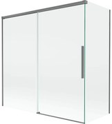 Mexen Rox sprchová zástěna 2křídlá posuvná 160 + 75 x 150 cm, transparentní, gun metal - 8C9-160-075-95-00