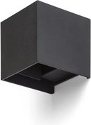 RED R13739 Svítidlo nástěnné TITO SQ DIMM černé 230V LED 2x3W IP65 3000K - RED - DESIGN RENDL