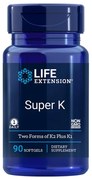 Life Extension Super K, Vitamin K1, K2 (MK-4 a MK-7), 90 kapslí