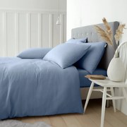 Světle modré flanelové povlečení na dvoulůžko/prodloužené 230x220 cm Brushed – Catherine Lansfield