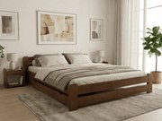 Postel Laura 160 x 200 cm, dub Rošt: S laťkovým roštem, Matrace: Matrace Coco Maxi 20 cm