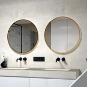 Comodo Zrcadlo ve stříbrném kovovém rámu s LED podsvícením po obvodu Nikoletta LED 17 ALU Typ: bez vypínače, Rozměry (cm): 60x60 - (Nikoletta LED 17/60 ALU)