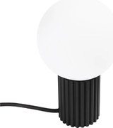 Černá stolní lampa se skleněným stínidlem (výška 19 cm) Orbital – Sollux