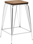 Stolička z jilmového dřeva ve stříbrné barvě/v přírodní barvě District – Premier Housewares