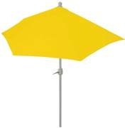 Slunečník půlkruh Parla - polyester/hliník - 270cm žlutý bez stojanu