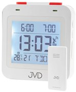 JVD Bílý rádiem řízený budík JVD RB3552.1