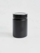 Kořenka skleněná černá TOM 192 ml s černým víčkem Twist Off Deep 58 mm