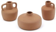Oranžové terakotové vázy v sadě 3 ks (výška 6 cm) Sofra – Kave Home