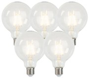 Sada 5 stmívatelných LED žárovek E27 G95 5W 470lm 2700K