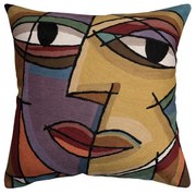 SCANquilt povlak ART WOOL picasso žlutofialová 45 x 45 cm