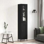 Skříň highboard černá 34,5 x 34 x 180 cm kompozitní dřevo