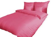 KARO 160x200 růžová 08 jednobarevné knoflíkové povlečení na kůru 100% bavlna