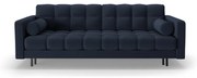 Tmavě modrá rozkládací/s úložným prostorem pohovka 222 cm Bali – Cosmopolitan Design