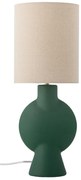 Stolní lampa s textilním stínidlem v tmavě zeleno-přírodní barvě (výška 55 cm) Sergio – Bloomingville