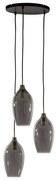 Závěsné svítidlo se skleněným stínidlem v tmavě šedo-bronzové barvě ø 35 cm Lukaro – Light & Living