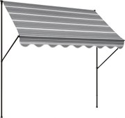 Upínací markýza Angerer (pruhy šedá / krémová, 150 cm)