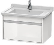 Duravit Ketho - Umyvadlová skříňka 41x80x46 cm, 1 zásuvka, lesklá bílá KT666402222