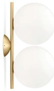 Flos F3157059 IC Lights C/W1 Double, designové svítidlo, 2x60W E14, mosaz, výška 42cm