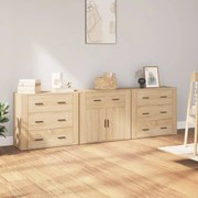 Příborníky 3 ks dub sonoma kompozitní dřevo 3185426
