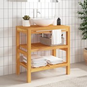 Koupelnová skříňka se 2 policemi 74 x 45 x 75 cm masivní dřevo