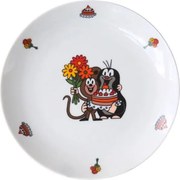 Talíř dětský mělký, Thun, Krteček a kytka, 21 cm