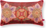 Pip Studio dekorační polštář Flores Felices 30x50 cm, červený (Dekorační polštář s výplní)