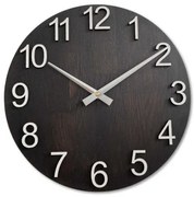 Designové nástěnné hodiny z masivního dřeva I SENTOP MAS017-3169-hands/silver