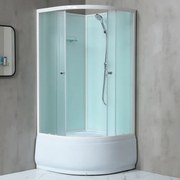 NOTRE 90 HIGH Sprchový box čtvrtkruhový s hlubokou vaničkou