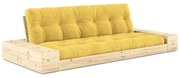 Žlutá manšestrová rozkládací pohovka 244 cm Base – Karup Design