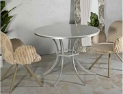 Designový jídelní stůl Nagendra 100 cm stříbrný