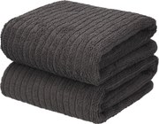 Livarno® Froté ručník, 50 x 100 cm, 2 kusy (tmavě šedá)