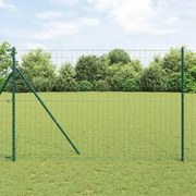 Euro plotové kotvení 10 x 1,5 m Ocel potažená PVC Zelená 3350301