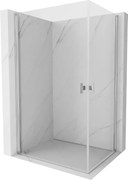 Mexen Mist-B Duo, 2-křídlý výklopný sprchový kout 100 x 70 cm, čiré sklo, chromový profil, 8A2-100-070-01-00