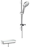Hansgrohe Raindance Select S, sprchová souprava 150 3jet s termostatem Ecostat Select a sprchovou tyčí 65 cm, bílá/chromová, HAN-27036400
