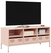 TV skříňka růžová 101,5x39x43,5 cm ocel válcovaná za studena