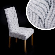 Napínací potah na židli s opěradlem Madrid - krémový