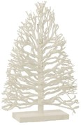Bílý dřevěný stromek na noze Teatree Wood White - 45*15*70 cm