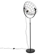 Průmyslová stojací lampa černá 50 cm nastavitelná - Hanze