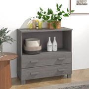 Příborník HAMAR světle šedý 85 x 35 x 80 cm masivní borovice 340499