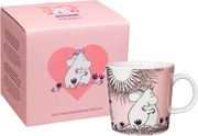 Hrnek Moomin Love 0,3l, růžový / 30. výročí, dárkový box