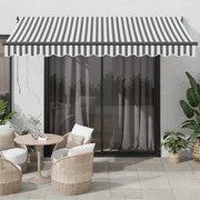 Zatahovací markýza antracitová a bílá 3,5x2,5 m textil a hliník 3216109