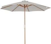 Slunečník Outsunny Ø 300 cm, slunečník s UV ochranou, dřevěný slunečník pro balkon, stabilní tržní slunečník, ochrana proti slunci pro pláž, terasu a