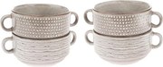 Sada 4 ks keramických misek BEIGE 470 ml