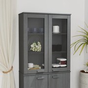 Nástavec na komodu HAMAR tmavě šedý 85 x 35 x 100 cm borovice 340506